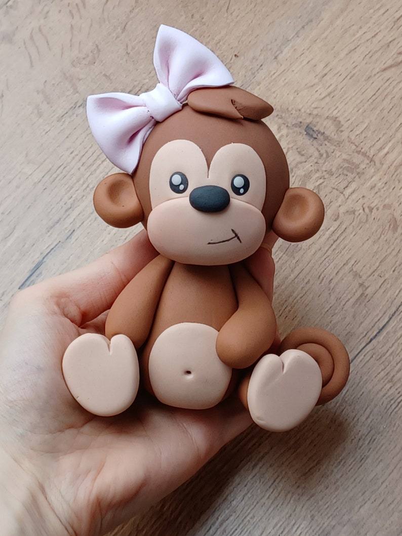 Monkey Cake Topper VIDEO Tutorial With Templates - Etsy