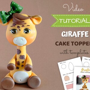 Giraffe Cake Topper VIDEO Tutorial With Templates - Etsy
