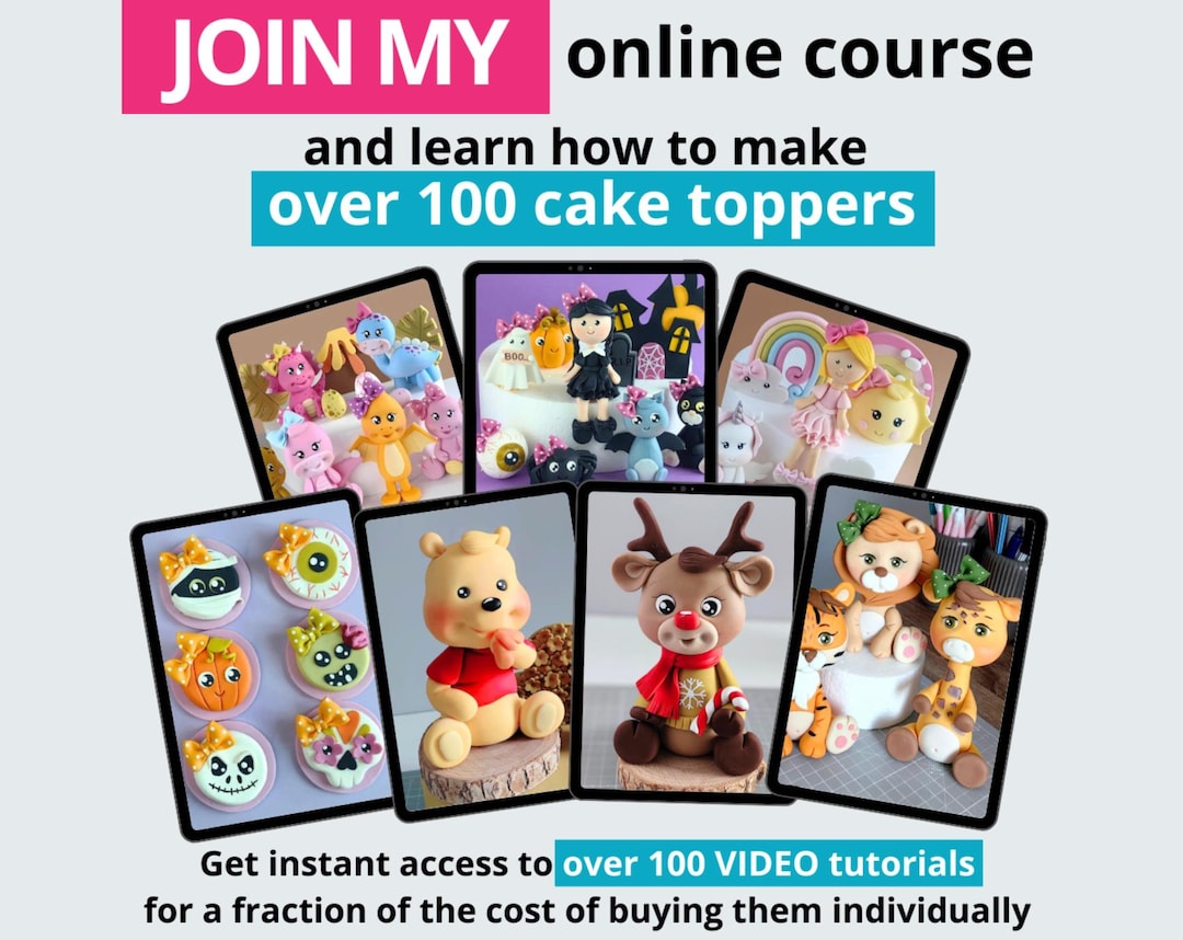 Online Cake Decorating Course You'll Learn How to Make Over 100 Fondant ...