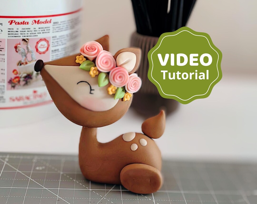 Deer Cake Topper VIDEO Tutorial With Templates - Etsy