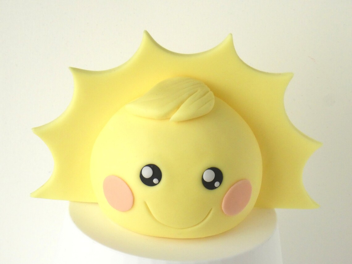 Big Sun Figurine Fondant Cake Topper or Cold Porcelain - Etsy