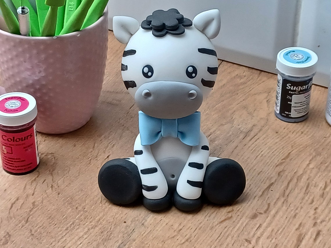 Zebra Cake Topper VIDEO Tutorial With Templates - Etsy