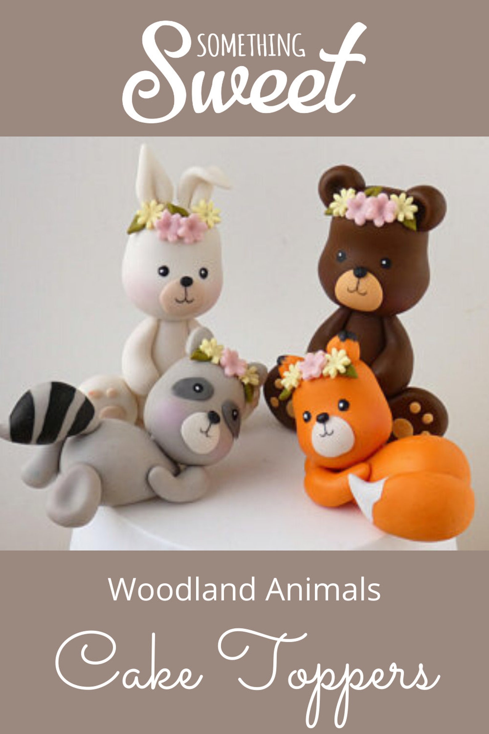 Fondant Woodland Animals Cake Topper - Etsy