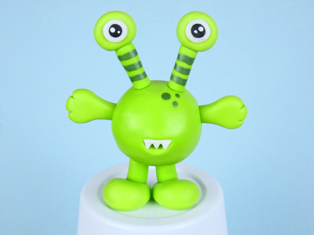 Fondant Little Monster Cake Topper - Etsy