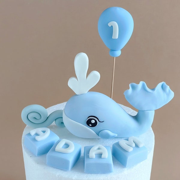 Whale Cake Topper - Etsy