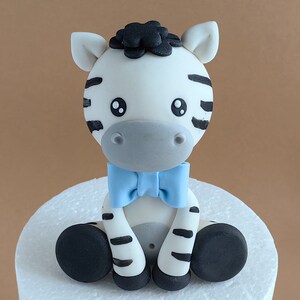 Zebra Figurine Cake Topper Fondant or Cold Porcelain, Safari Animal ...