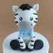 Zebra Figurine Cake Topper Fondant or Cold Porcelain, Safari Animal ...