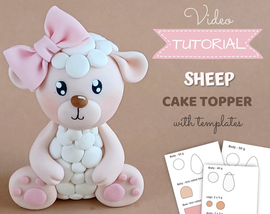 Sheep Cake Topper VIDEO Tutorial With Templates - Etsy