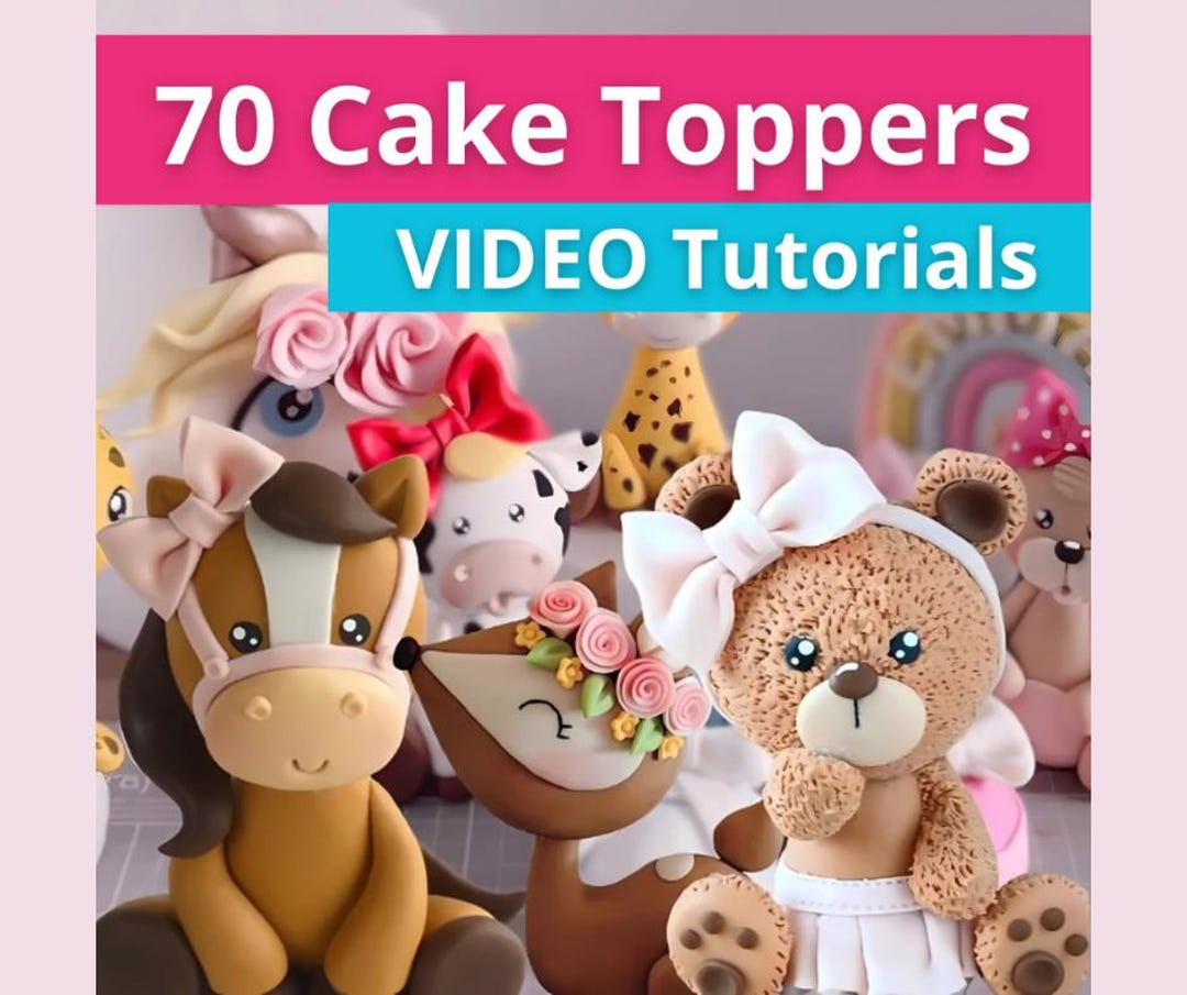 Online Cake Toppers Course (learn How to Make Over 70 Fondant Cake ...