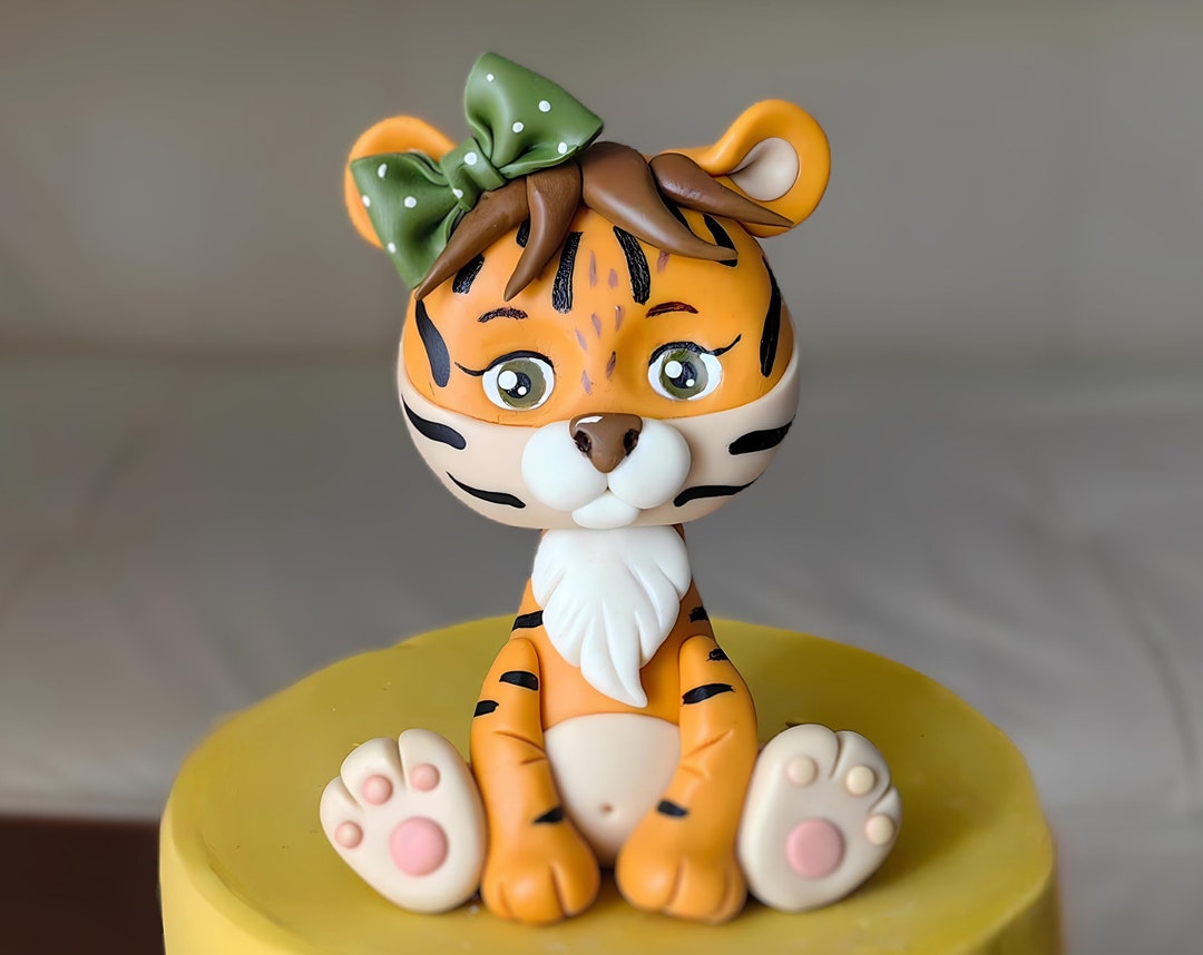 Tiger Cake Topper Fondant or Cold Porcelain - Etsy