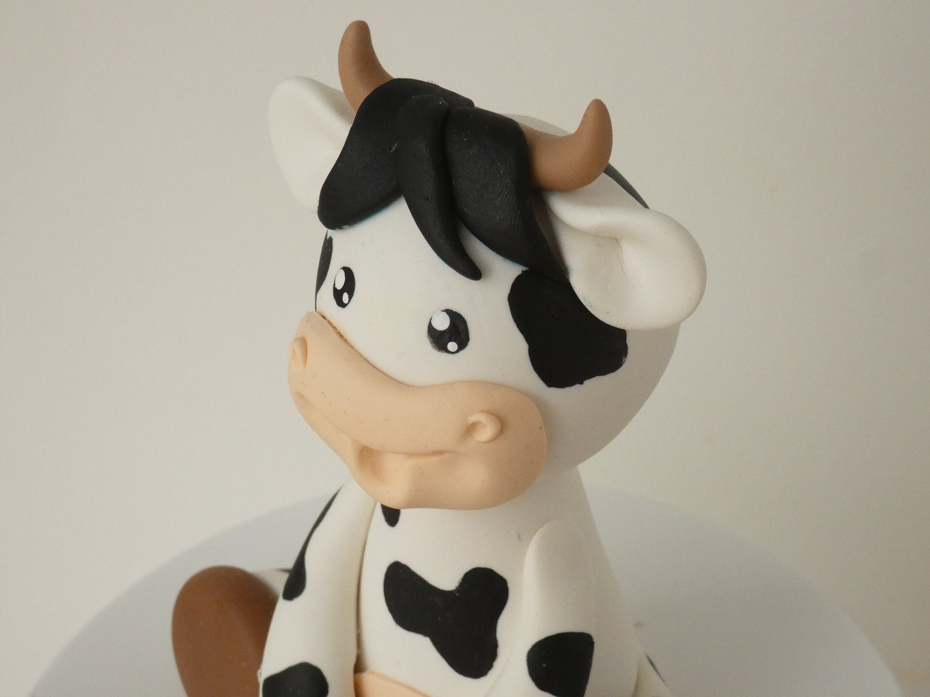 Cow Cake Topper Fondant or Cold Porcelain - Etsy