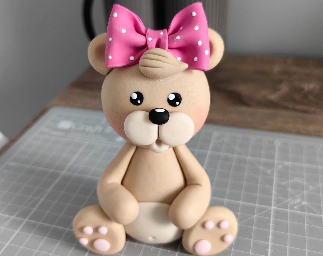 Teddy Bear Cake Topper Fondant or Cold Porcelain / Bär - Etsy