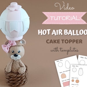 Set of Teddy Bears Cake Toppers VIDEO Tutorial With Templates - Etsy