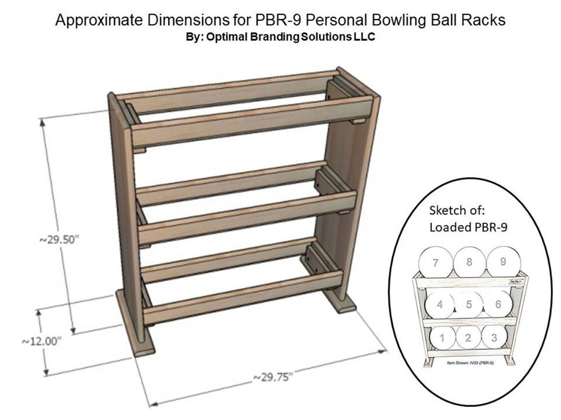 Customized Bowling Ball Rack - Customization Options (choose Engraving ...