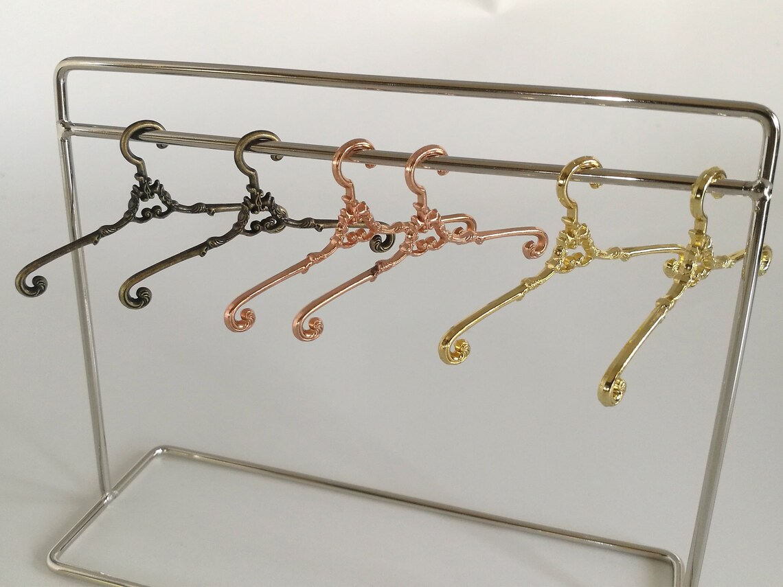 Miniature Hangers Antique Brass Clothes Hanger Mini Clothes - Etsy