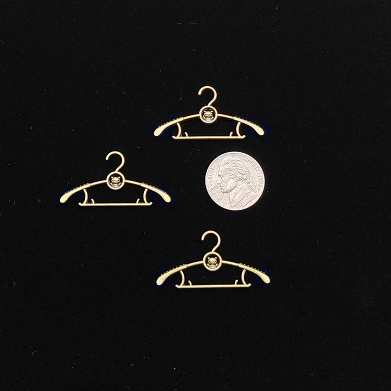 Miniature Hangers, Mini Clothes Hanger, 10 Pcs per Pack, Scale 1/12, 1/ ...