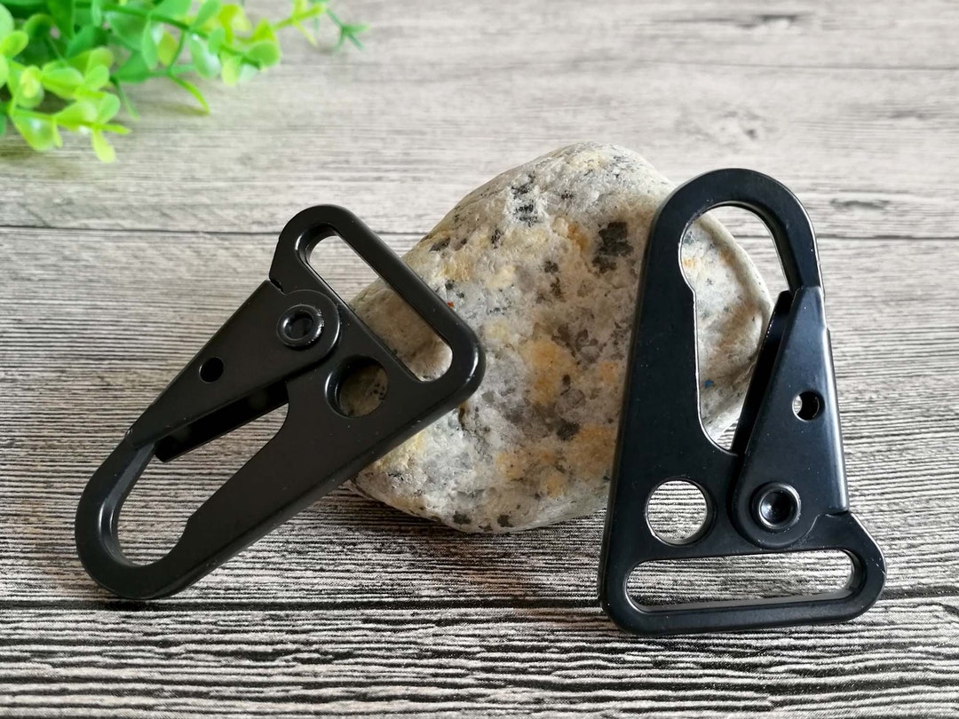 Heavy Duty Black Metal Spring Snap Hook: 1-1.5 Inch, 6-piece Set - Etsy