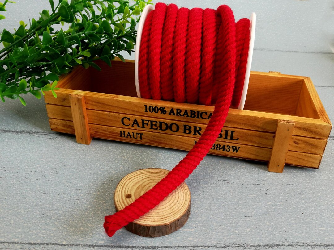3/8 Inch Red Cotton Rope Twisted /9mm Twisted Cotton Cord 3 - Etsy Sweden
