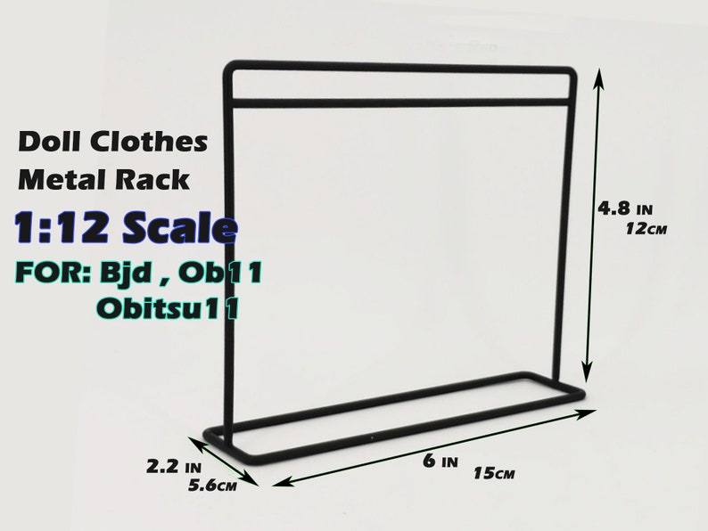 1:12 Scale Metal Doll Clothing Rack Set, Ob11 Clothing Rack, Doll ...