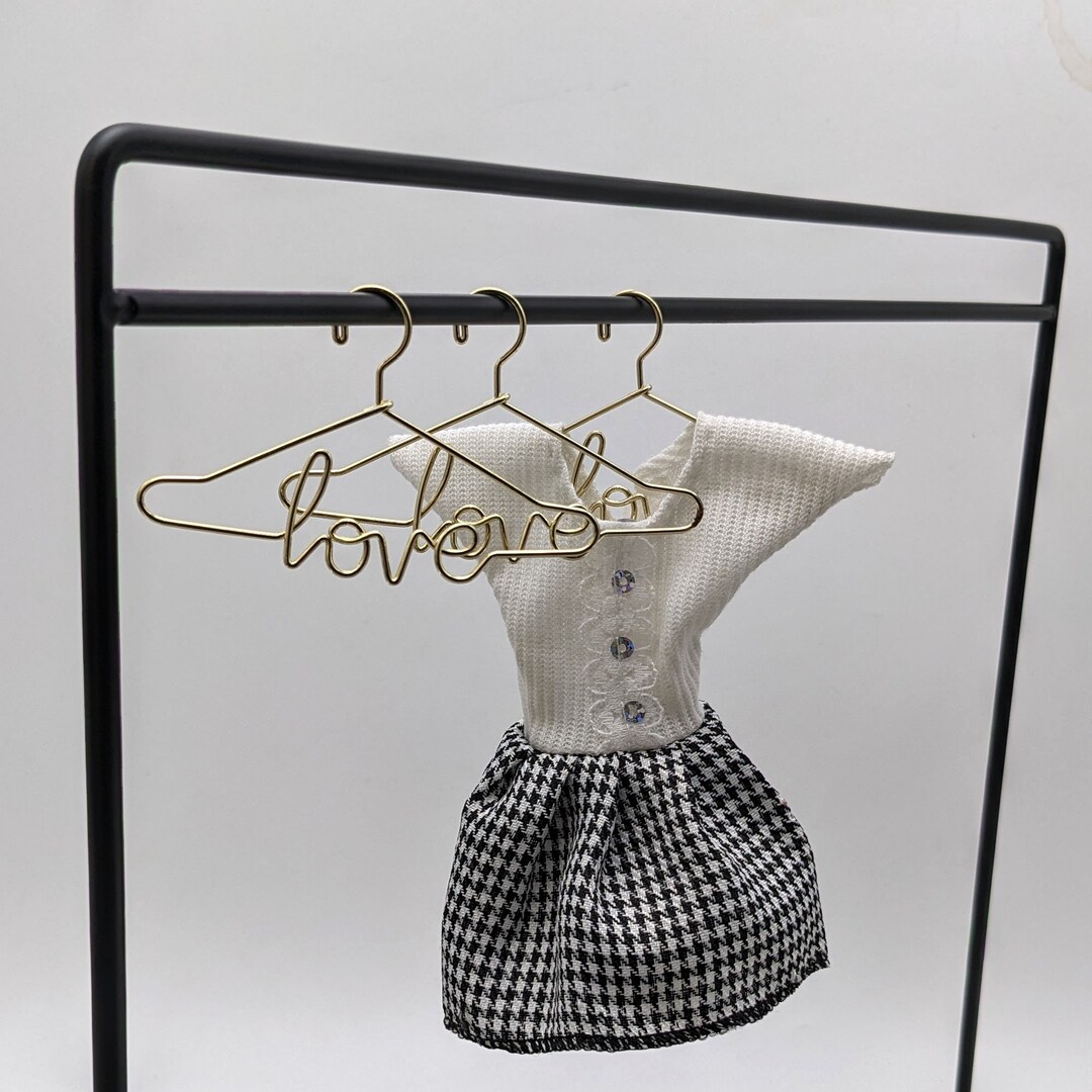 Mini Wire Doll Hangers With Heart, Love Hangers, 10 Pcs, 1/6, 1/3 Scale ...