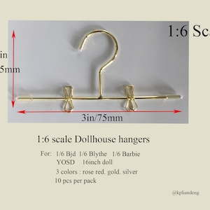 Miniature Hangers/metal Doll Hanger/ Blythe Furniture/10 Pcs per Pack ...