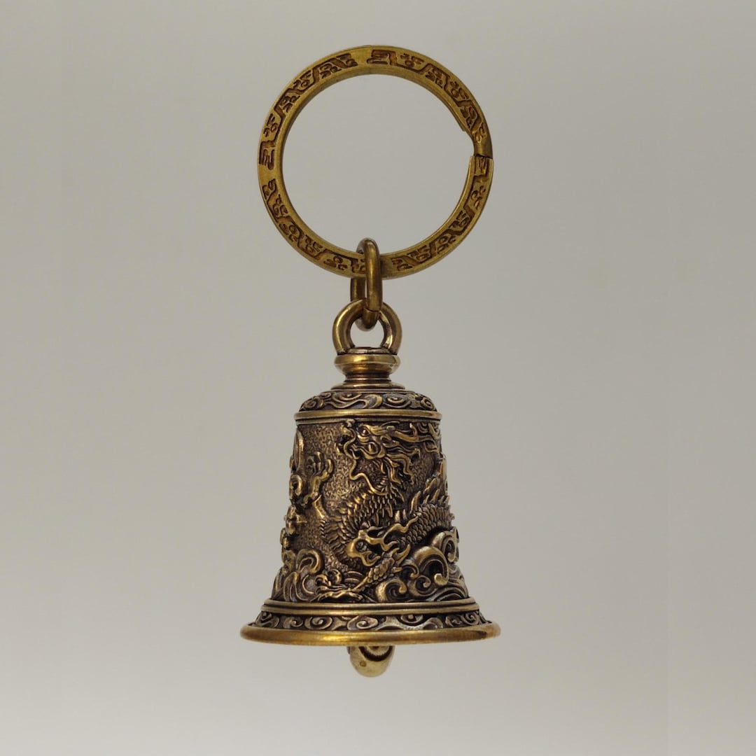 Bell in Brass, Guard Bell, Handmade, Vintage, Amulet, Keychain,chinese ...