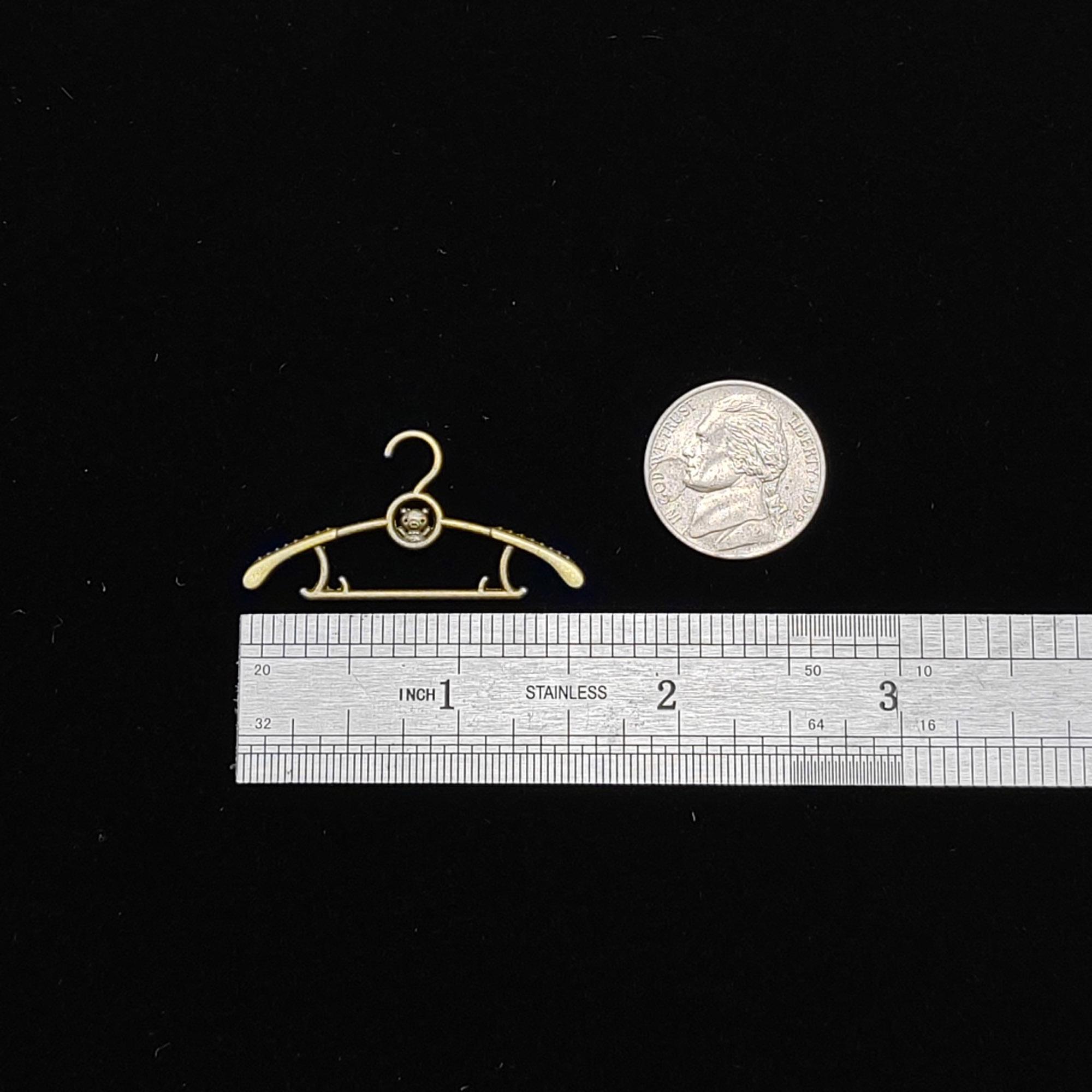 Miniature Hangers, Mini Clothes Hanger, 10 Pcs per Pack, Scale 1/12, 1/ ...