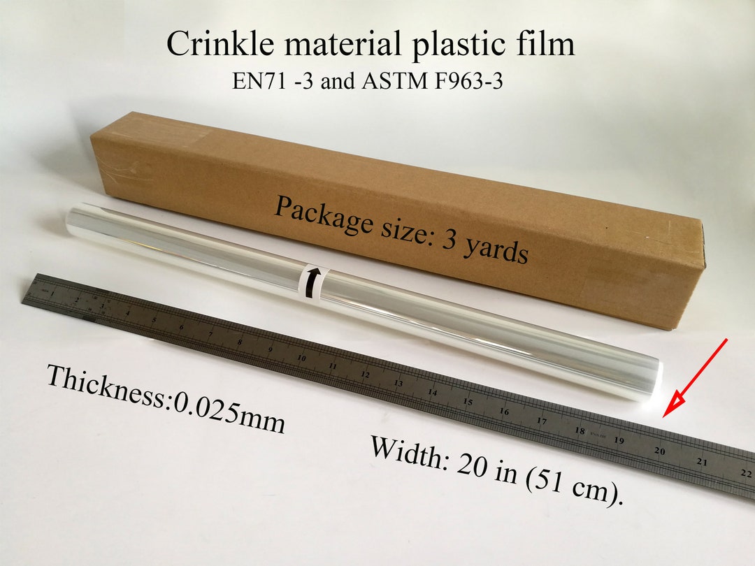 Crinkle Material Plastic Film, Sensory Toy Supplies, EN71 Certified - Etsy