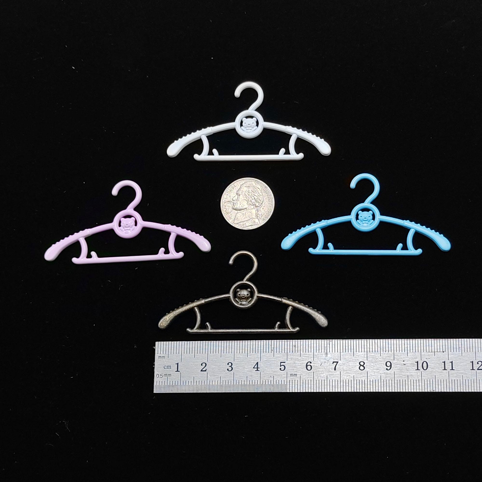 Miniature Hangers, Mini Clothes Hanger, 10 Pcs per Pack, Scale 1/12, 1/ ...
