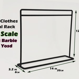 Freestanding Doll Clothes Rack,1/6 Scale Doll Clothing Metal Rack,11-13 ...