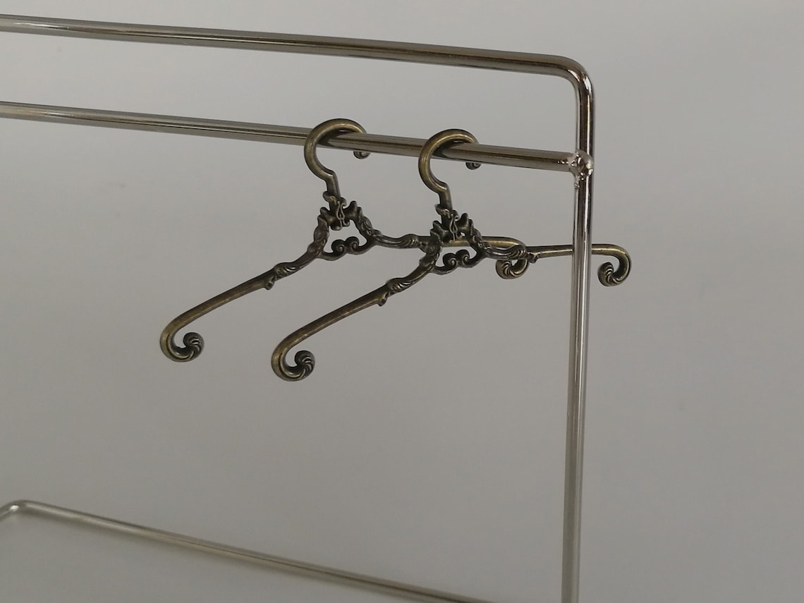 Miniature Hangers Antique Brass Clothes Hanger Mini Clothes - Etsy