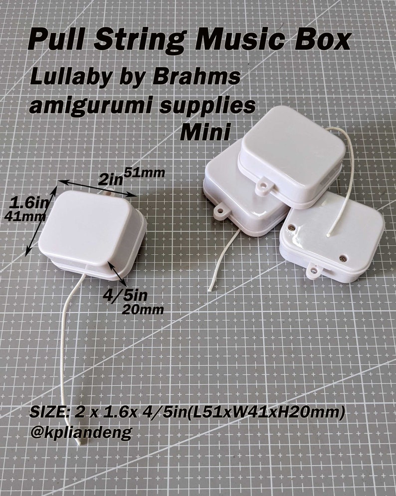 Mini Pull String Music Box Lullaby by Brahms Waterproof - Etsy