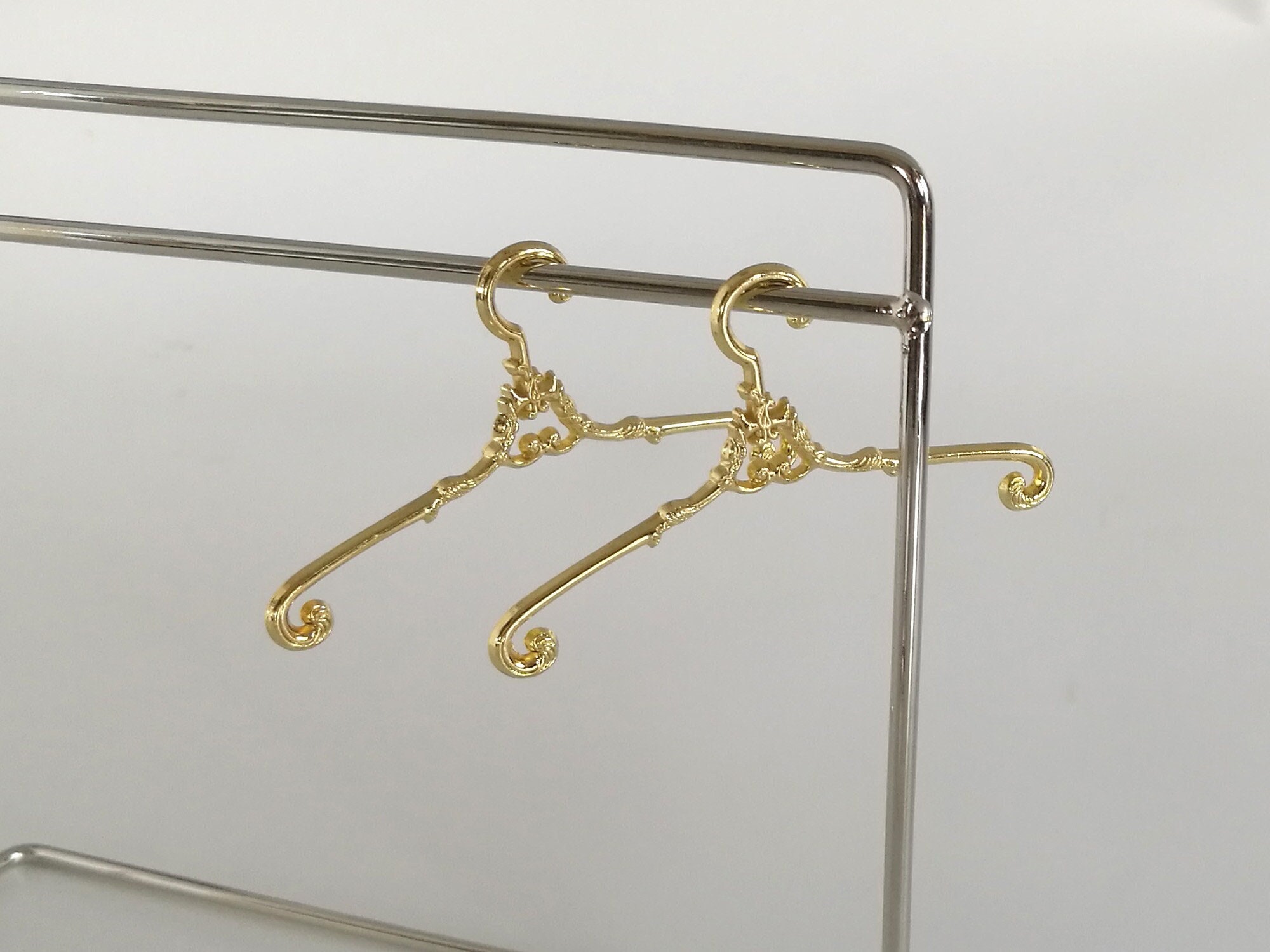 Miniature Hangers Antique Brass Clothes Hanger Mini Clothes - Etsy