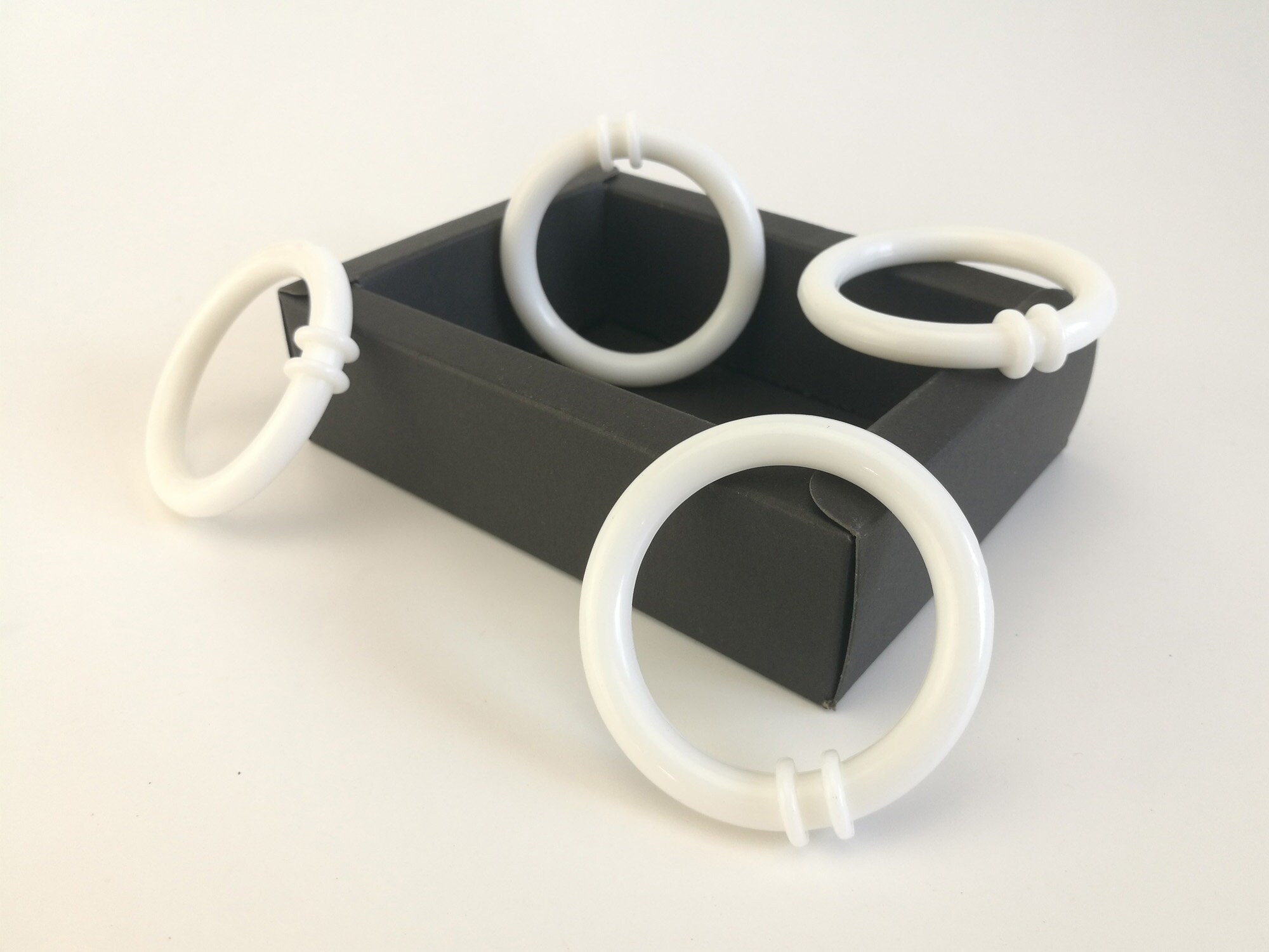 Plastic Macrame Rings Toy Linking Rings White2 Inch Set of | Etsy