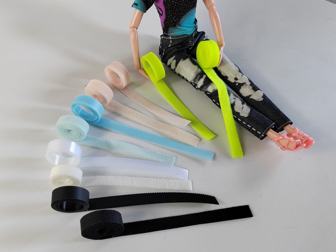 Doll Clothes Hook and Loop Set - 3/8" Nylon Fastener, 5-color Pack - Etsy
