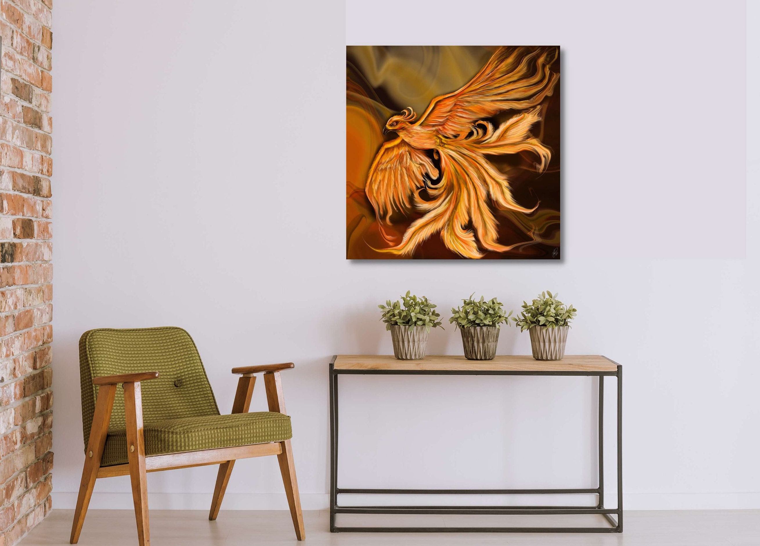 Phoenix Fire Print From Original Digital Art, Canvas, Aluminium, Poster ...
