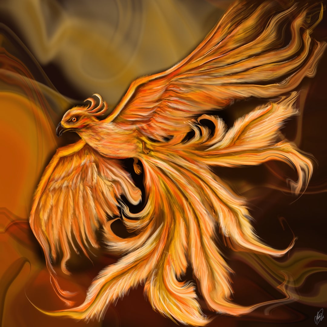 Phoenix Fire Print From Original Digital Art, Canvas, Aluminium, Poster ...