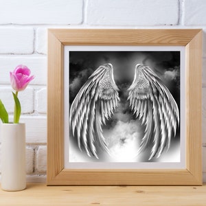 LIMITED EDITION ANGEL Wings Canvas Art | Religious Digital Art ...
