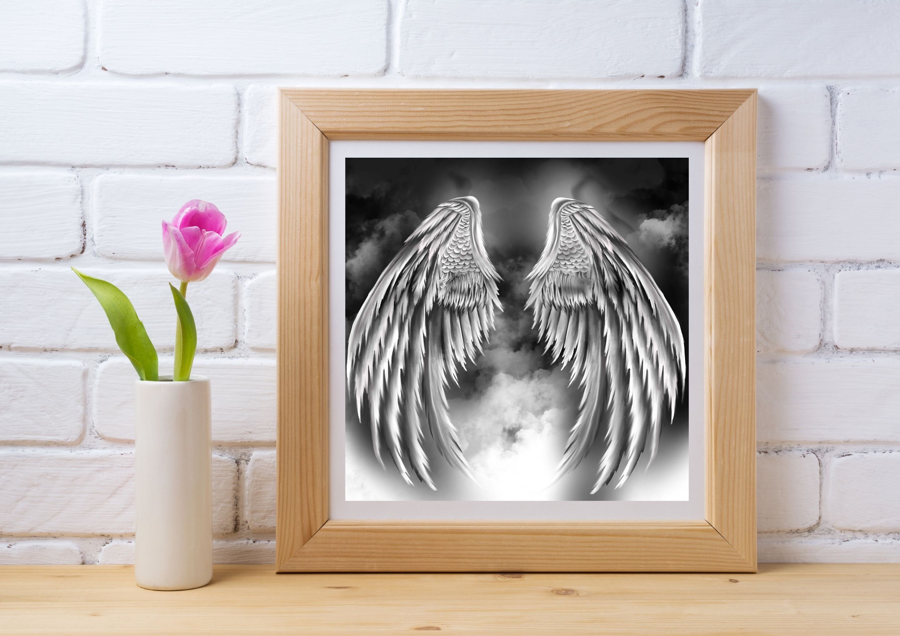 LIMITED EDITION ANGEL Wings Canvas Art | Religious Digital Art ...