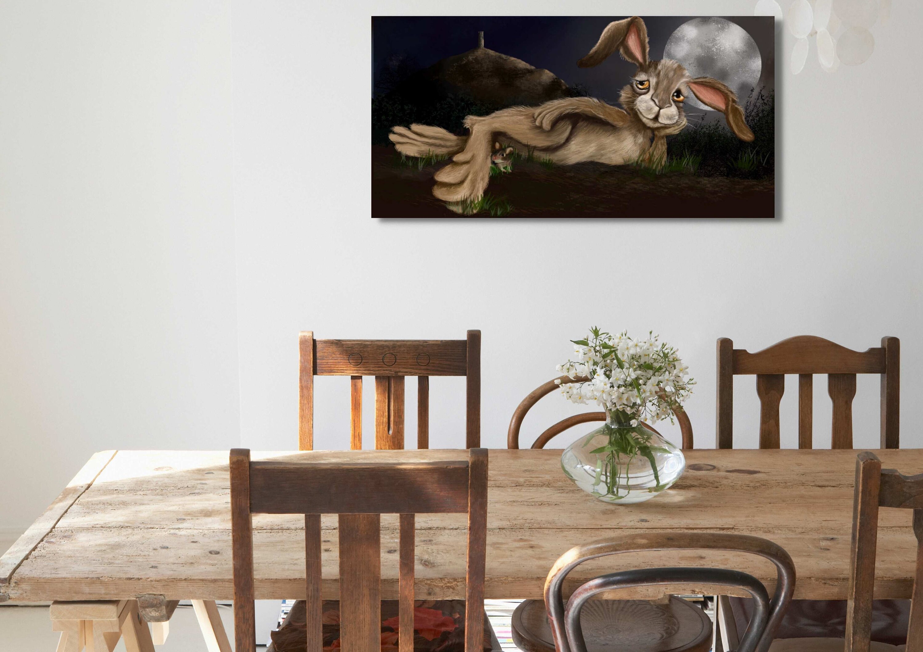 Lazy Luna Hares/ Glastonbury Tor/digitale Bilder Mond und - Etsy.de