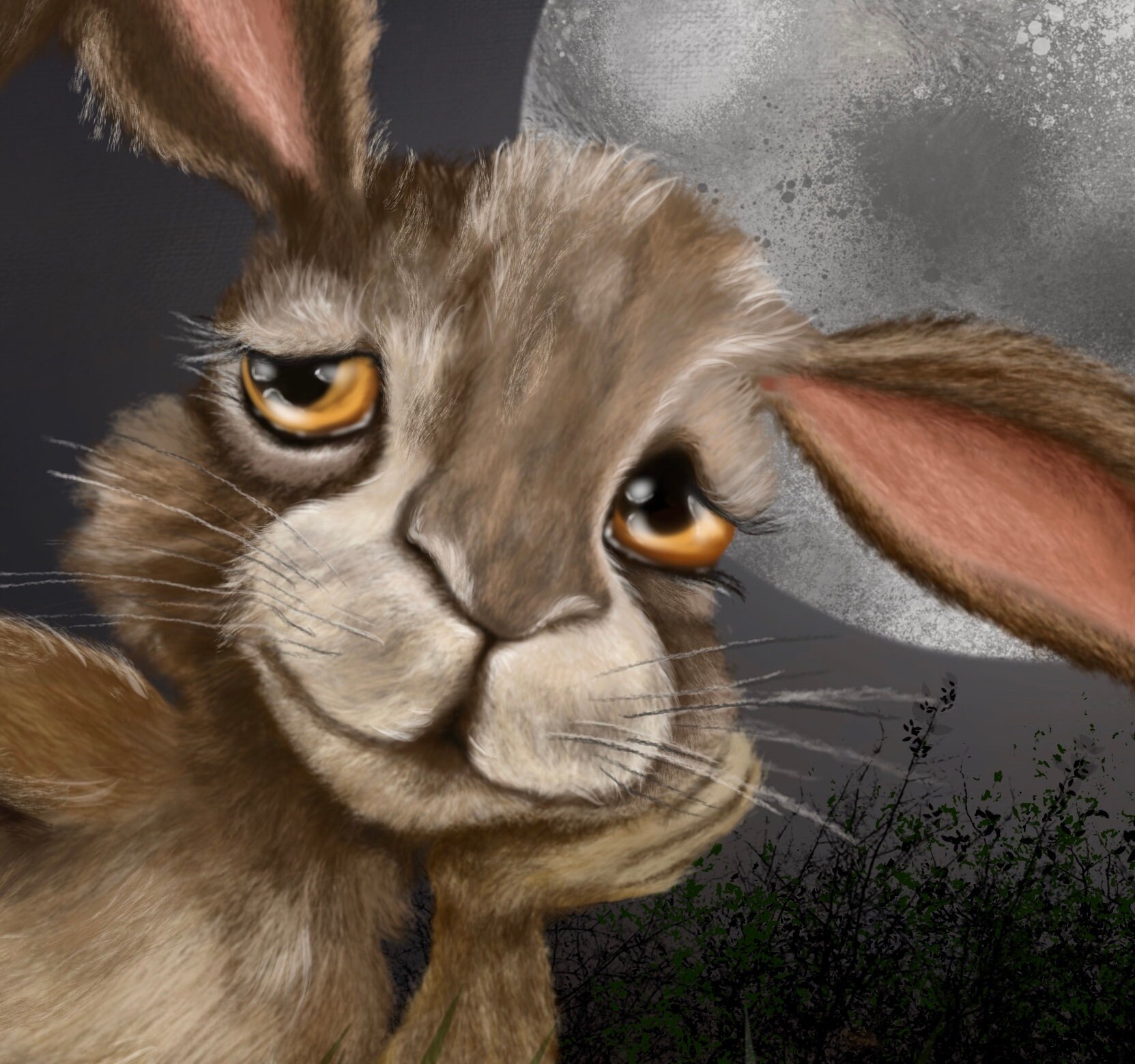 Lazy Luna Hares/ Glastonbury Tor/digitale Bilder Mond und - Etsy.de