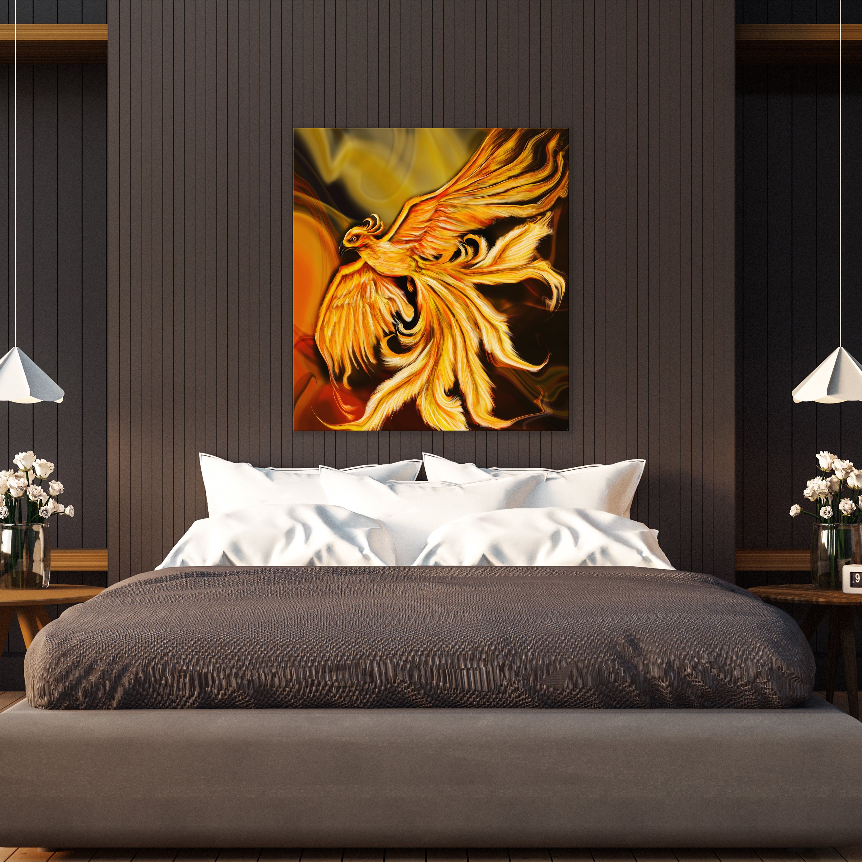 Phoenix Fire Print From Original Digital Art, Canvas, Aluminium, Poster ...