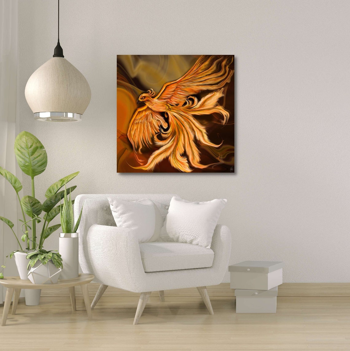 Phoenix Fire Print From Original Digital Art, Canvas, Aluminium, Poster ...
