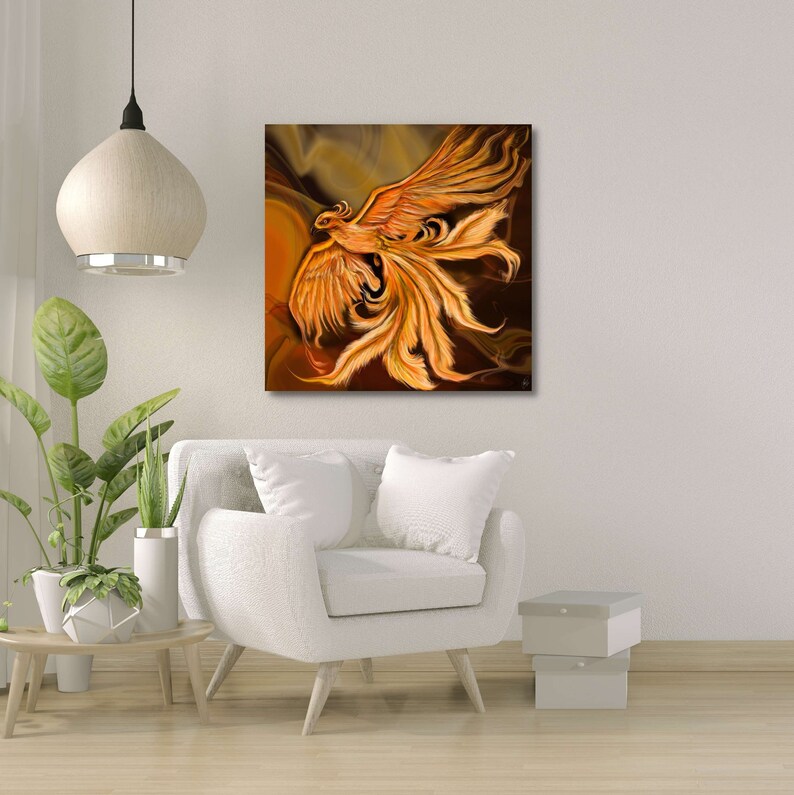 Phoenix Fire Print From Original Digital Art, Canvas, Aluminium, Poster ...