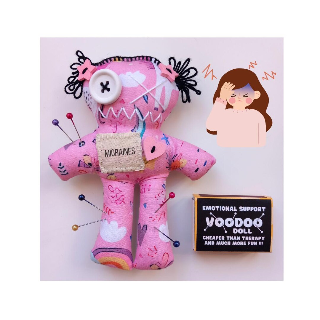 Emotional Support Voodoo Doll - Fridge Magnet - Pin Cushion - Dammit ...