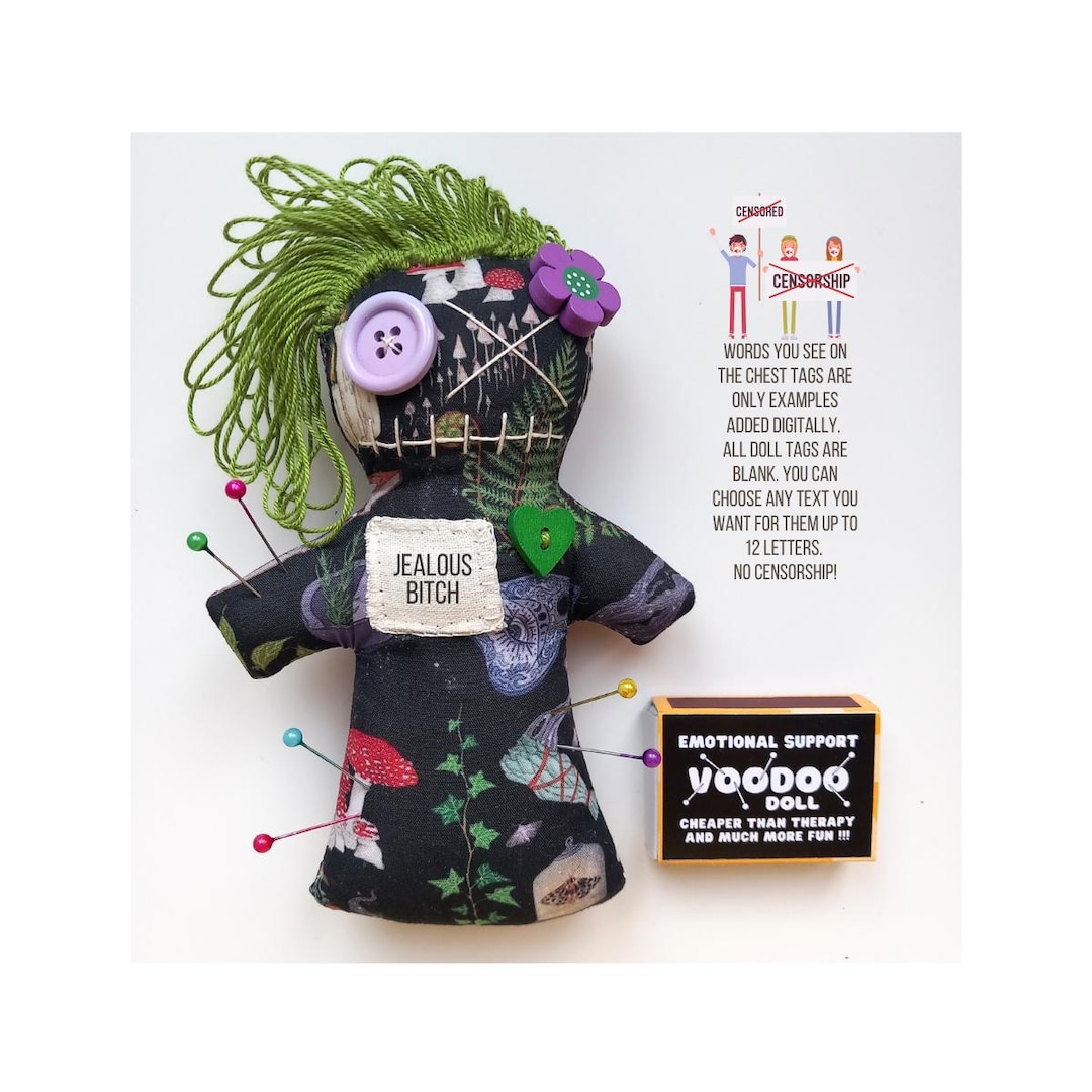 Stress Relieve Voodoo Doll - Fridge Magnet - Pin Cushion - Snarky ...
