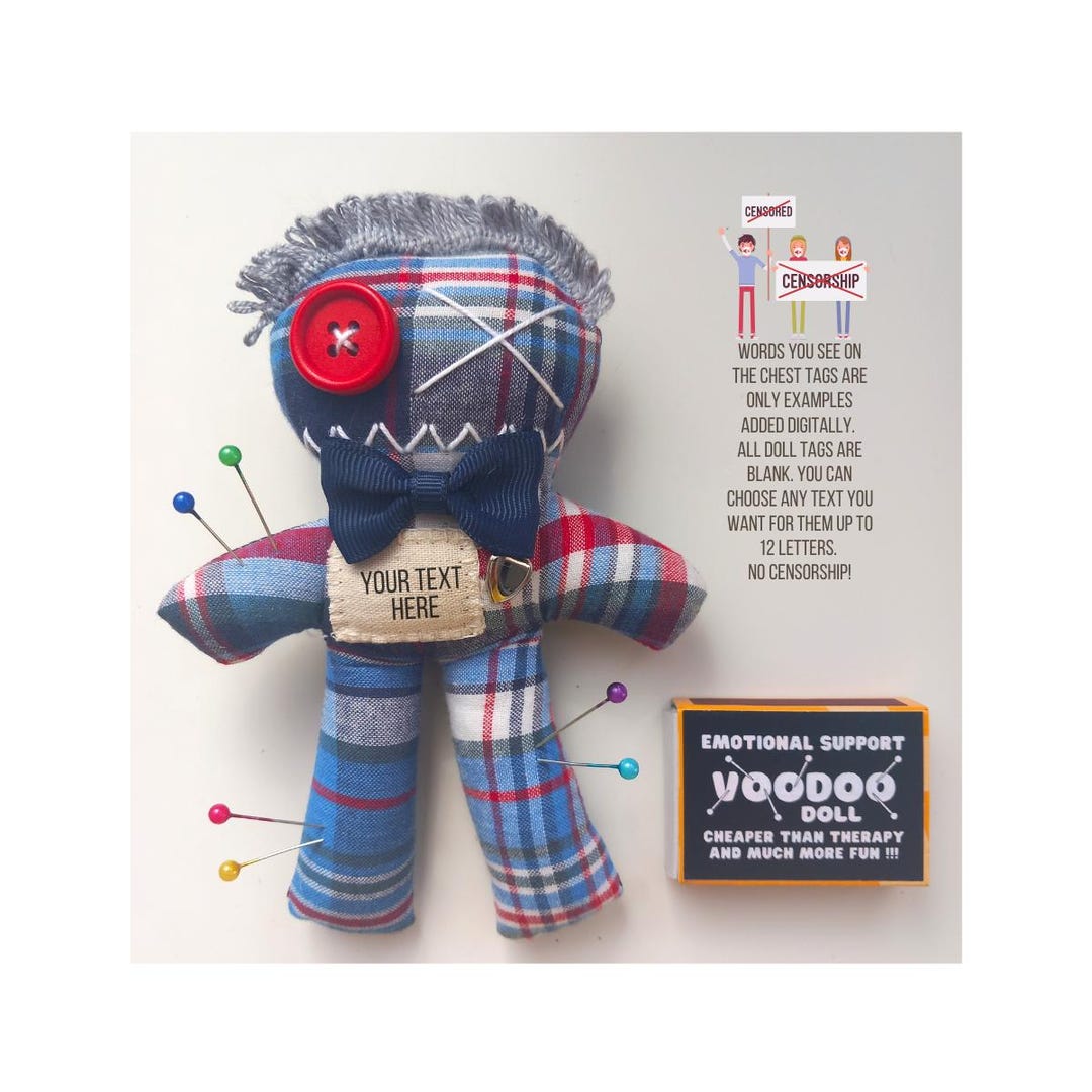 Stress Relieve Voodoo Poppet- Fridge Magnet - Pincushion - Stress Doll ...
