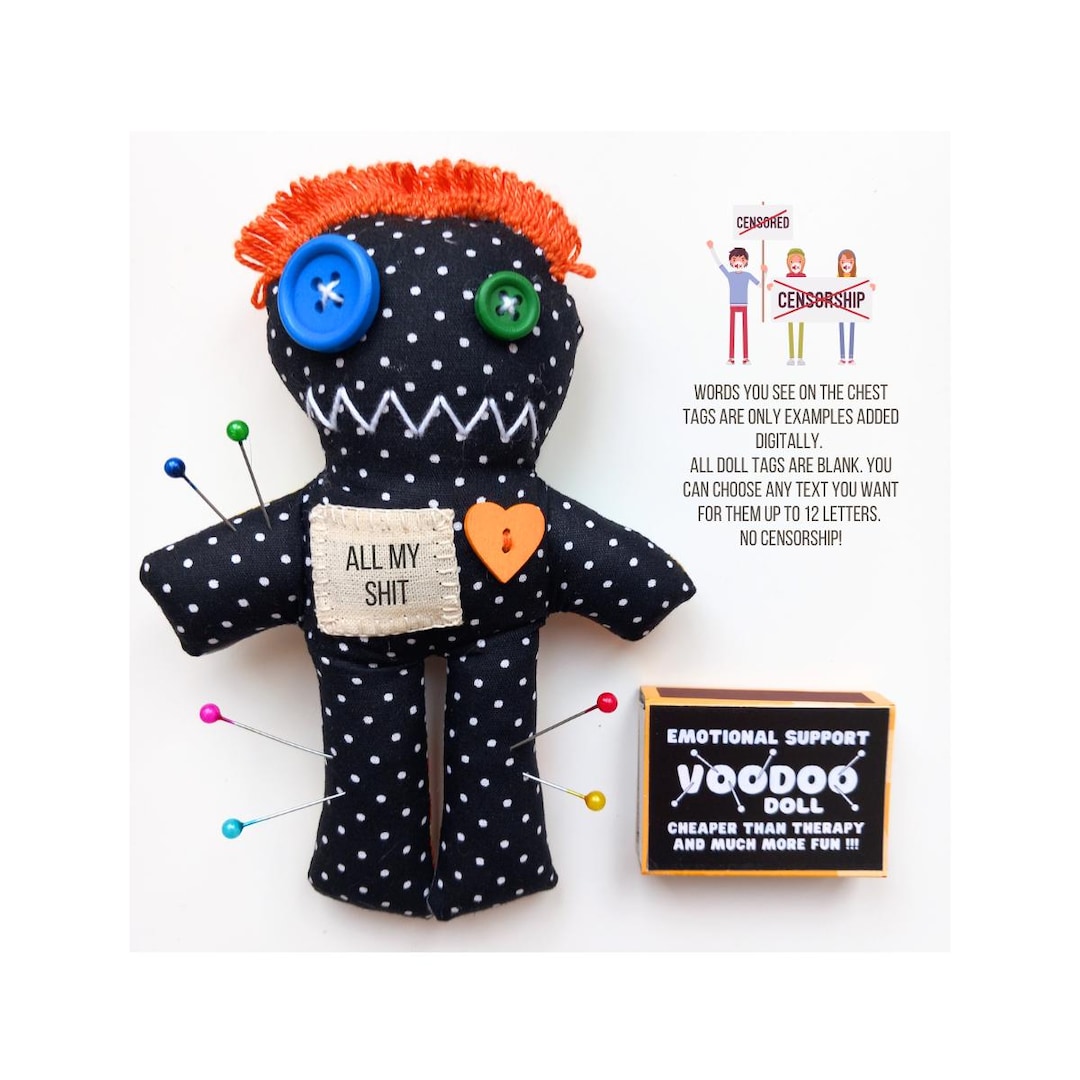 Stress Relief Voodoo Doll - Fridge Magnet - Pincushion - Dammit Doll ...