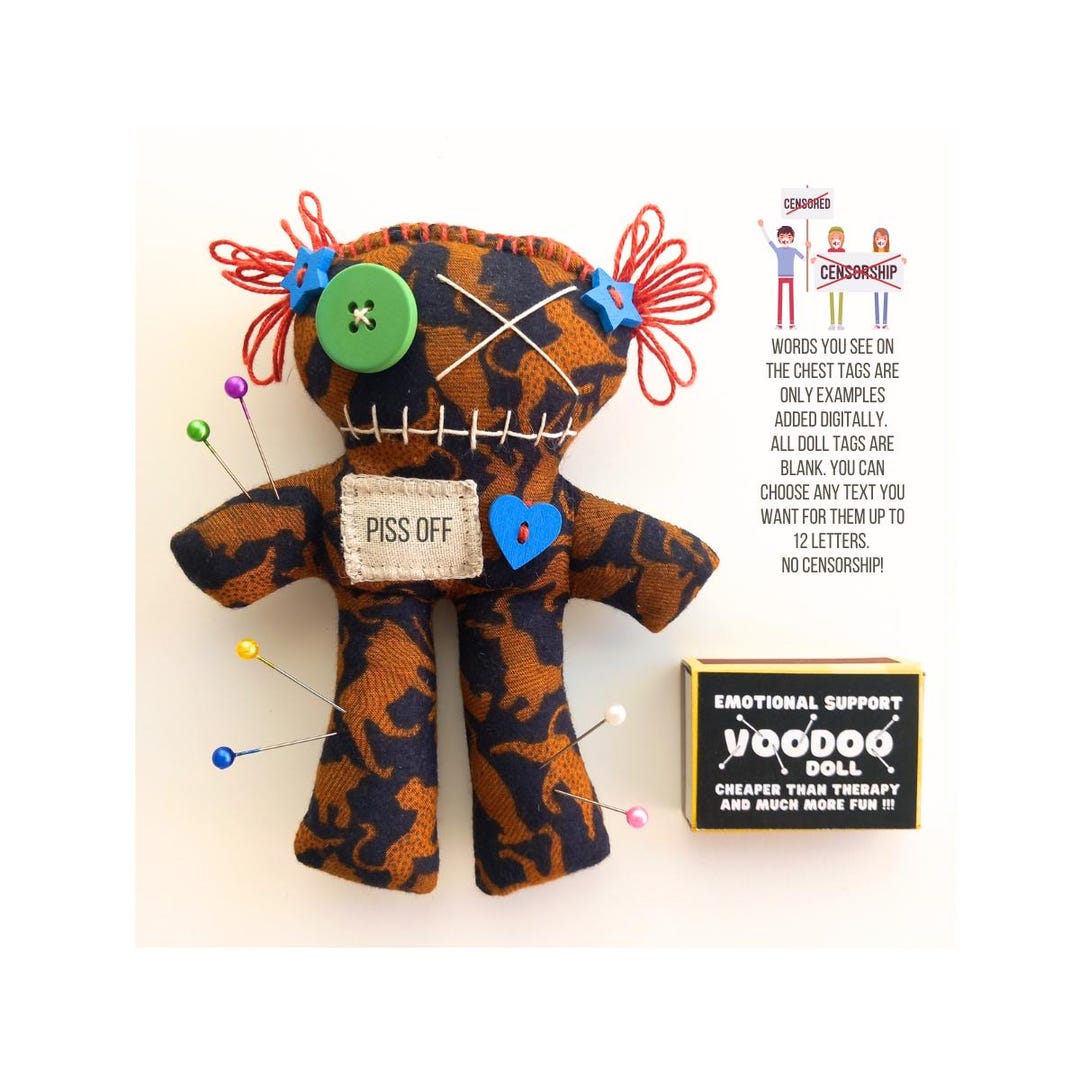 Emotional Support Voodoo Doll Fridge Magnet - Pincushion - Dammitdoll ...