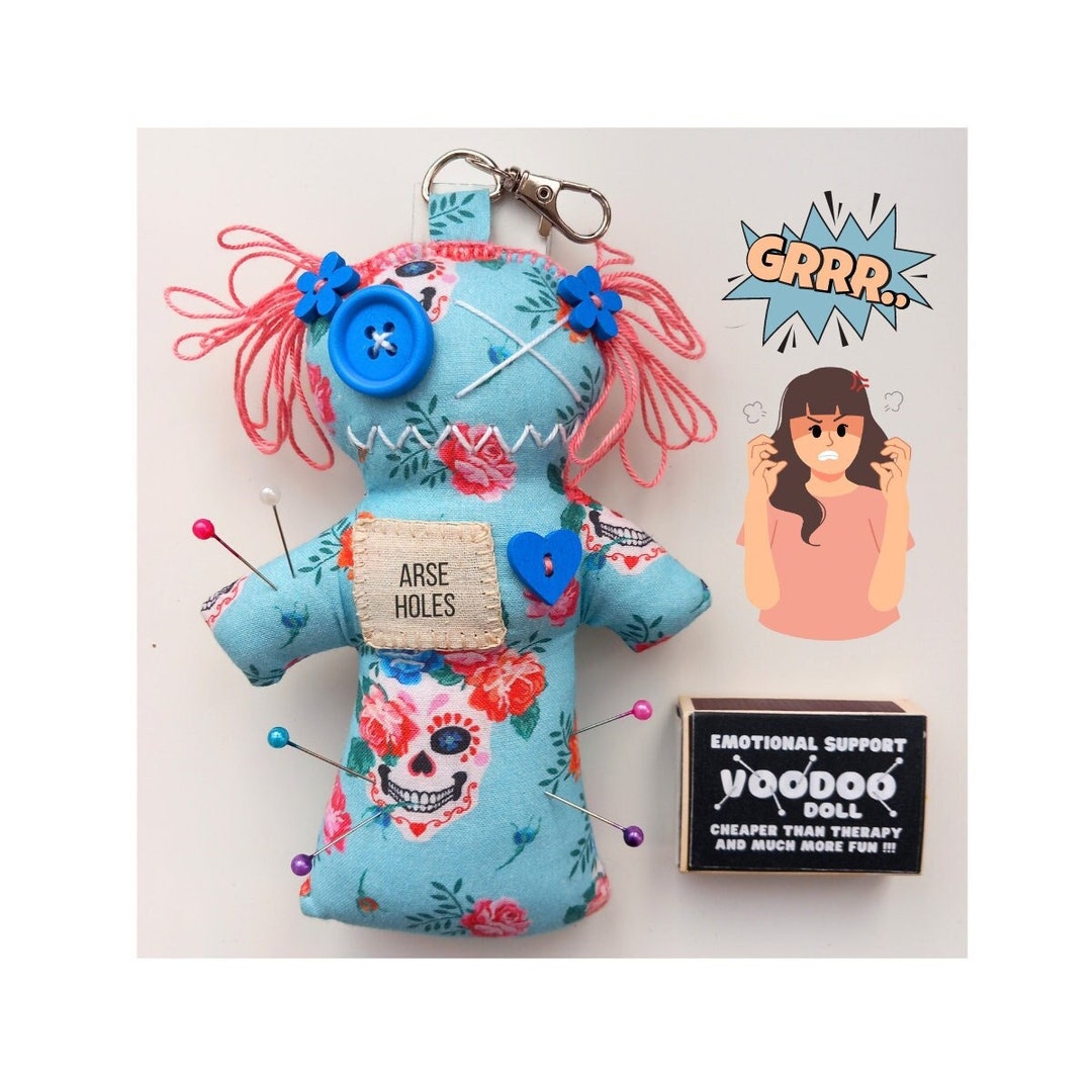 Keychain/charm Stress Relieve Voodoo Doll - Dammit Doll - Therapeutic ...
